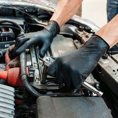 Polyco Finite Black Nitrile Disposable Gloves GL100